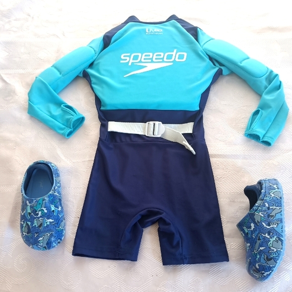 Speedo | Swim | Lot New Speedo Aquahero Long Sleeve Swimsuit Aid Uv5 ...